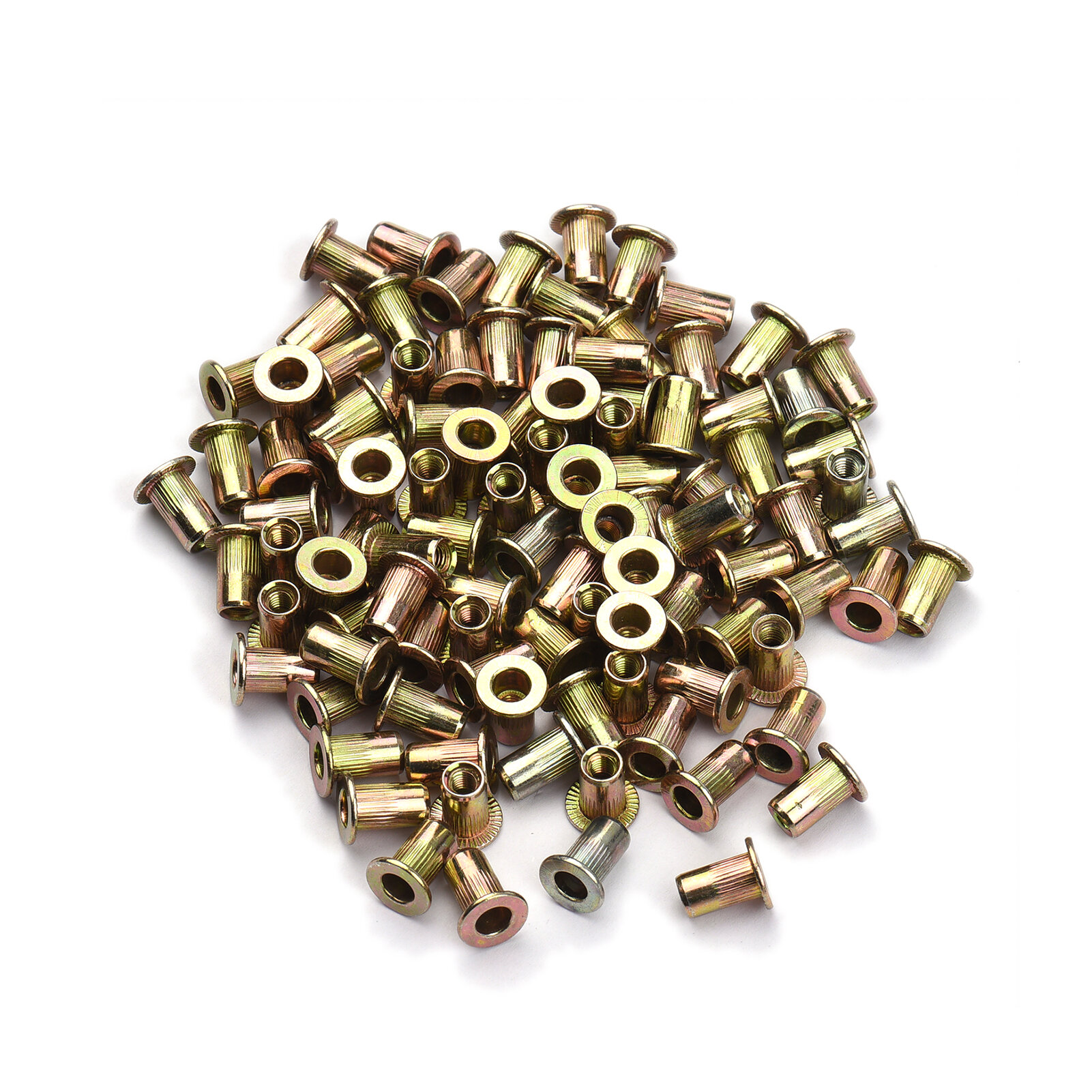 Набор реветно-шпилек 100 штук M3/4/5/6/8/10/12 из нержавеющей стали с цинковым покрытием плоской головки метрической реветно-шпильки