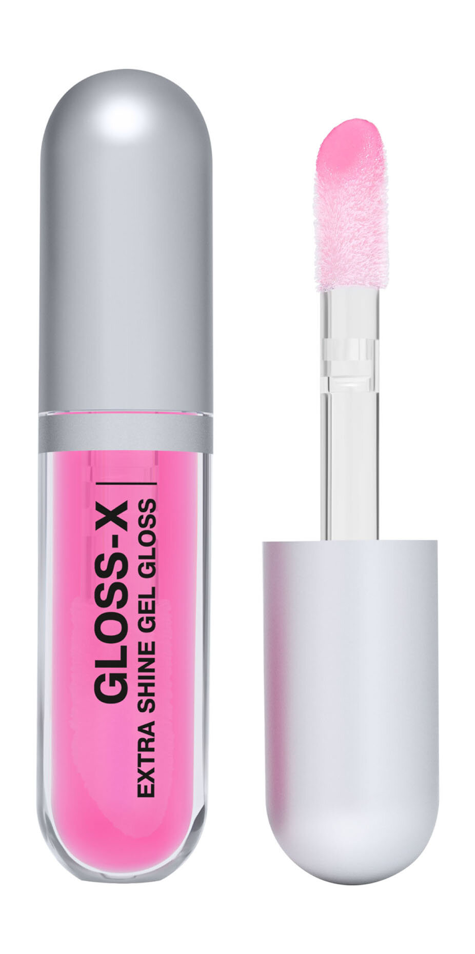 INFLUENCE BEAUTY Гель-блеск для губ Gloss-X, 3,4 мл, 05 прозрачный с насыщенно-розовым подтоном