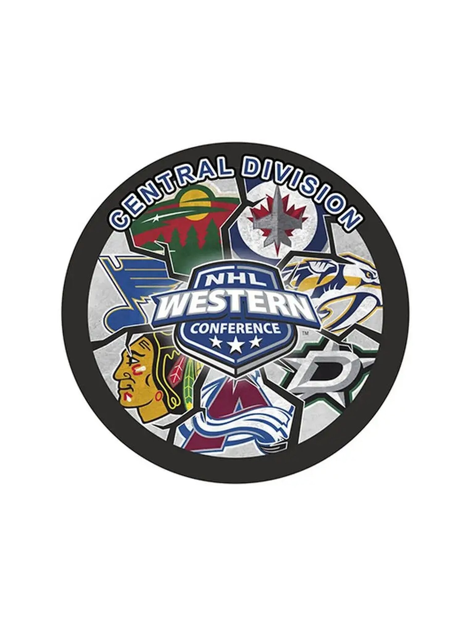 Шайба Sportfanat Central division Western Conference NHL, 76 мм
