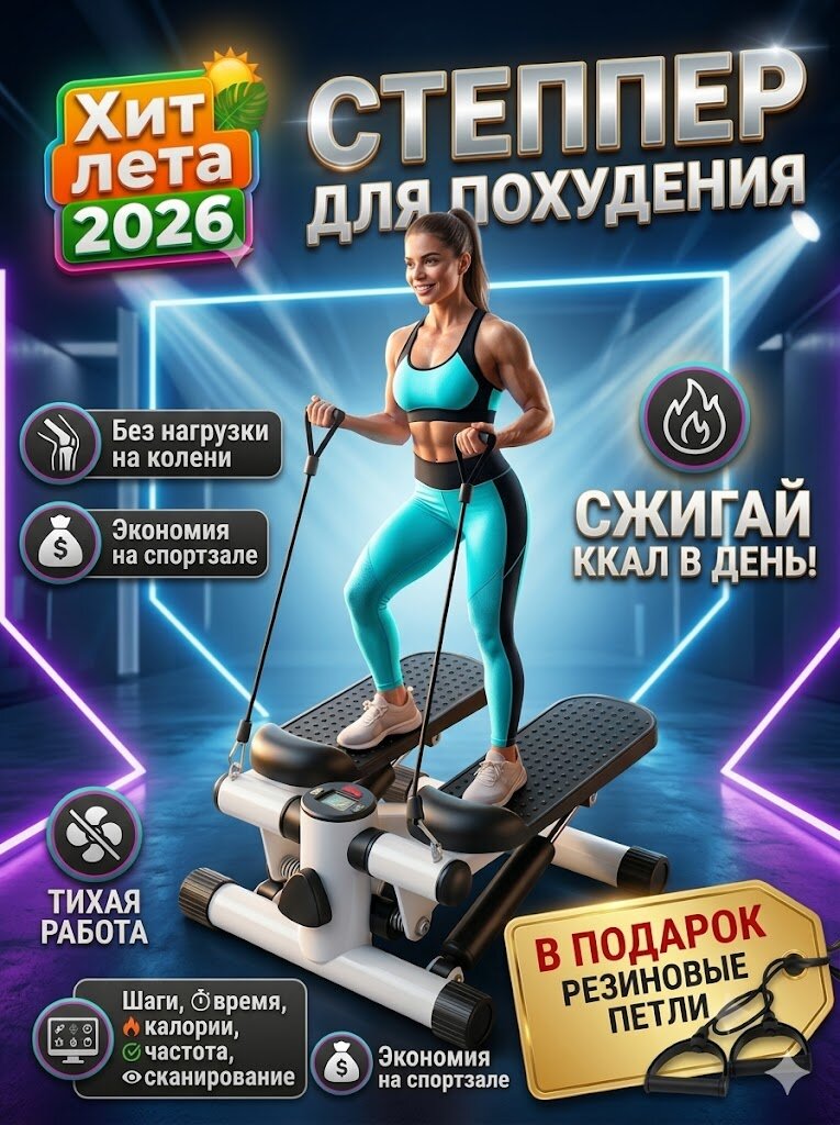 Степпер тренажер для дома 150кг тренажер для похудения для ходьбы