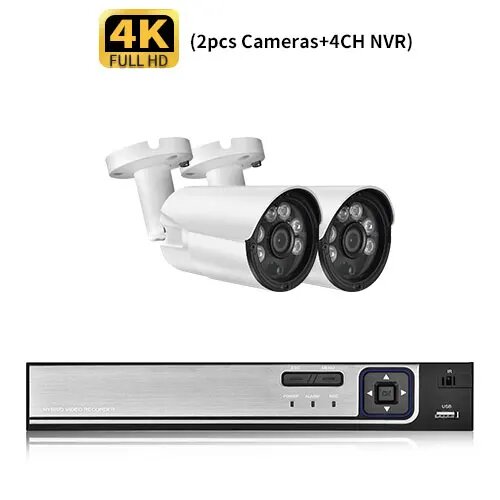 AZISHN 4K Ultra HD 8MP камера безопасности для дома на улице камера безопасности для дома CCTV камера видеонаблюдения для дома