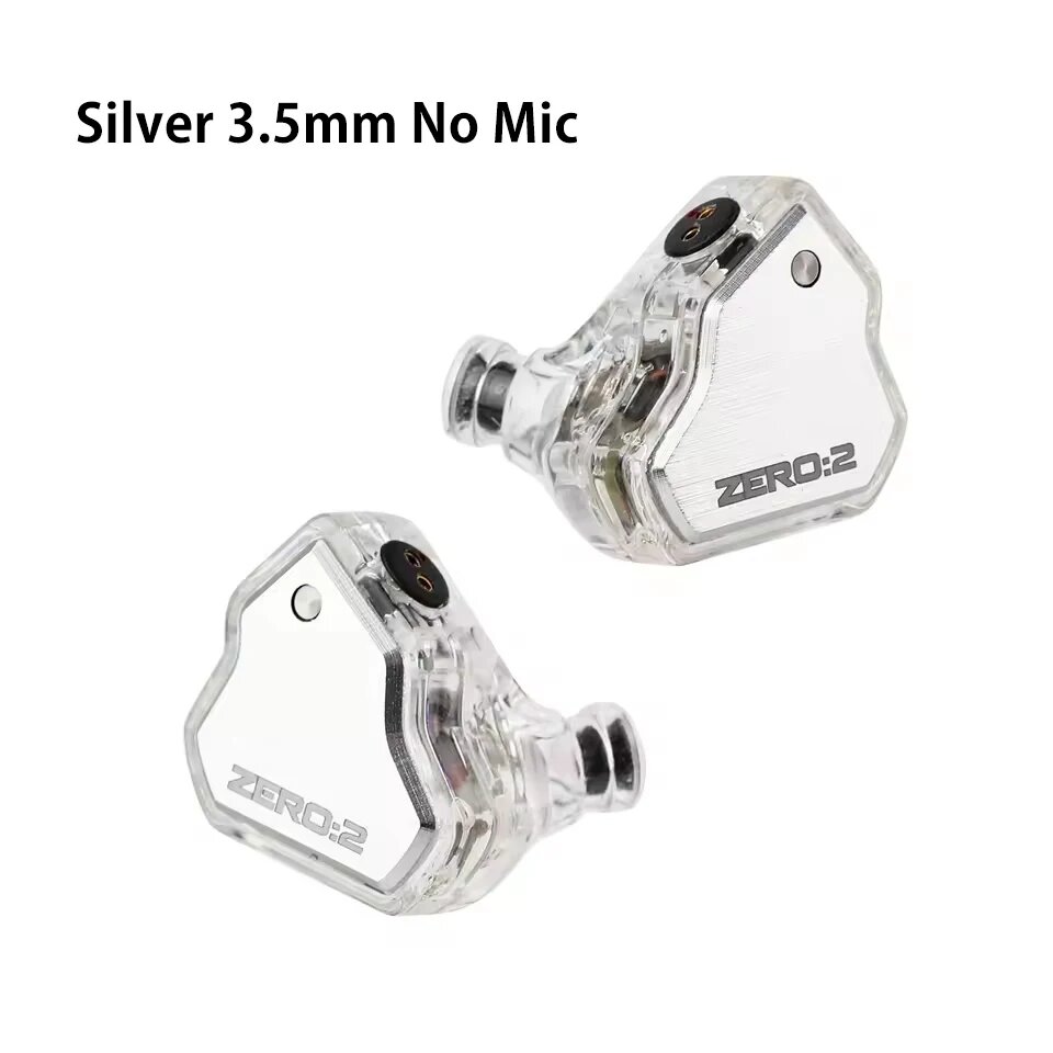7Hz x Crinacle Zero 2 проводные наушники Серебряный, Silver No Mic