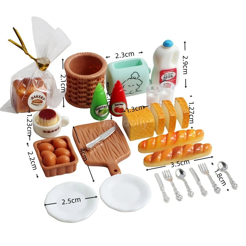 Набор миниатюр для кукольного домика Umedolly 1/12 32 шт.