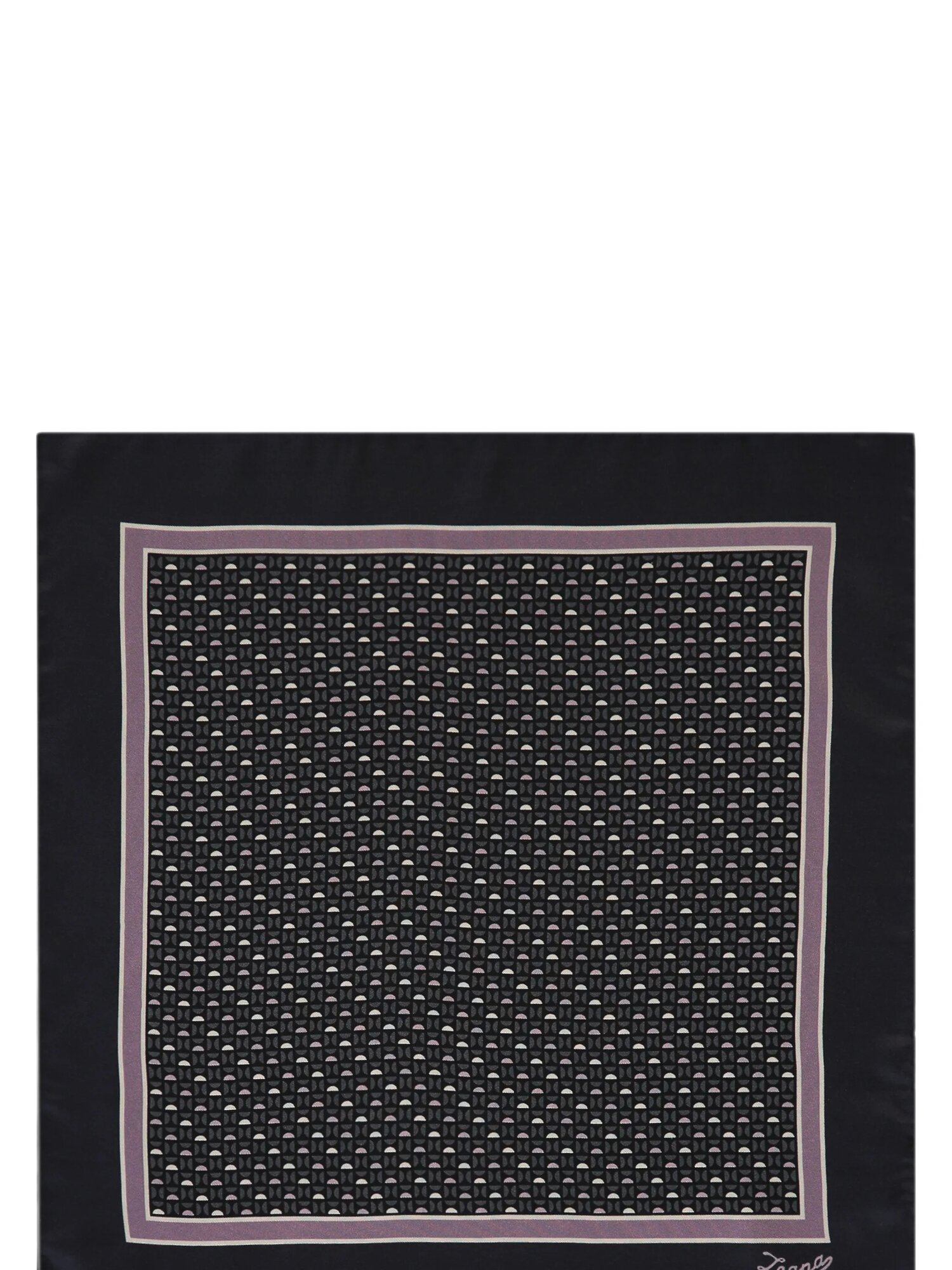 Шарф Ermenegildo Zegna Geometric-print silk pocket square для мальчиков, черный — фото 1
