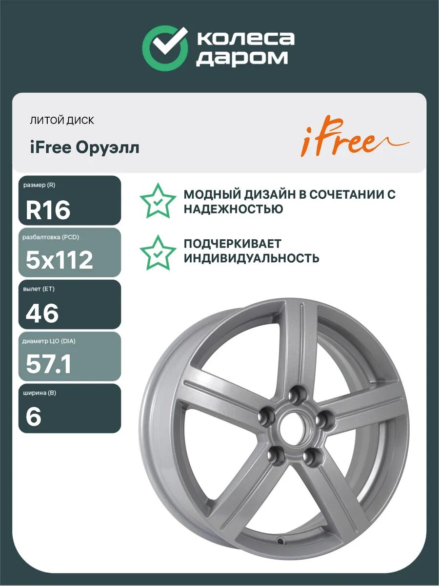 Диски литые Оруэлл R16 5x112 ET46 D57.1