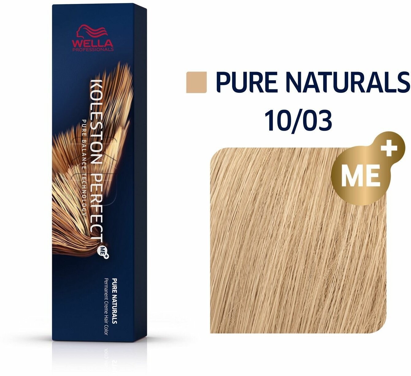 Wella Professionals Koleston Perfect Me+ Профессиональная стойкая крем-краска для волос 10/03 Пшеница, 60 мл
