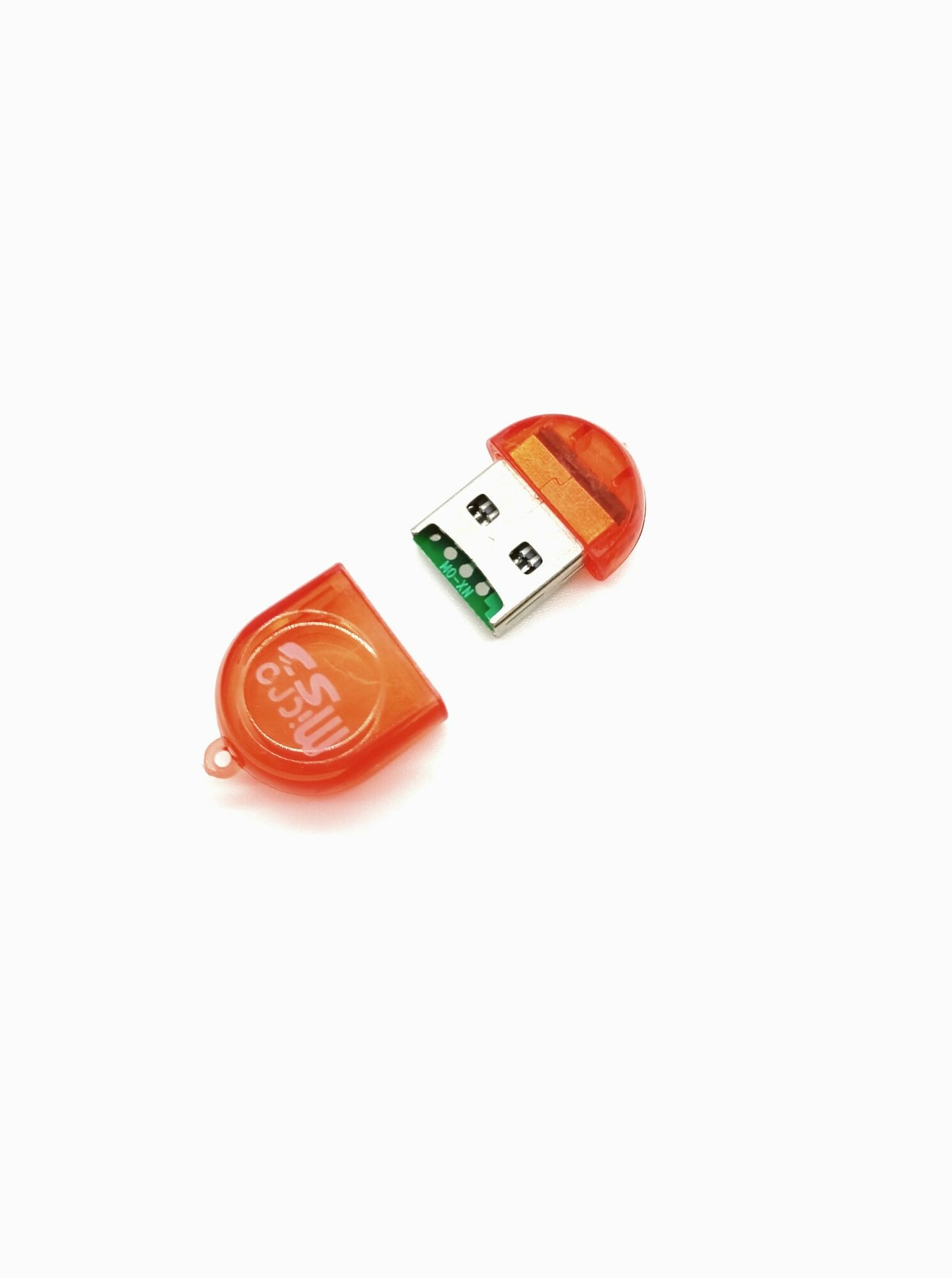 Переходник/CARD READER/USB-MicroSD/Красный — фото 1