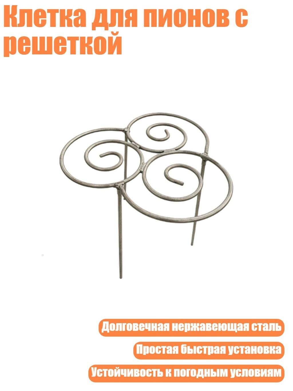 Клетка для пионов с решеткой, S