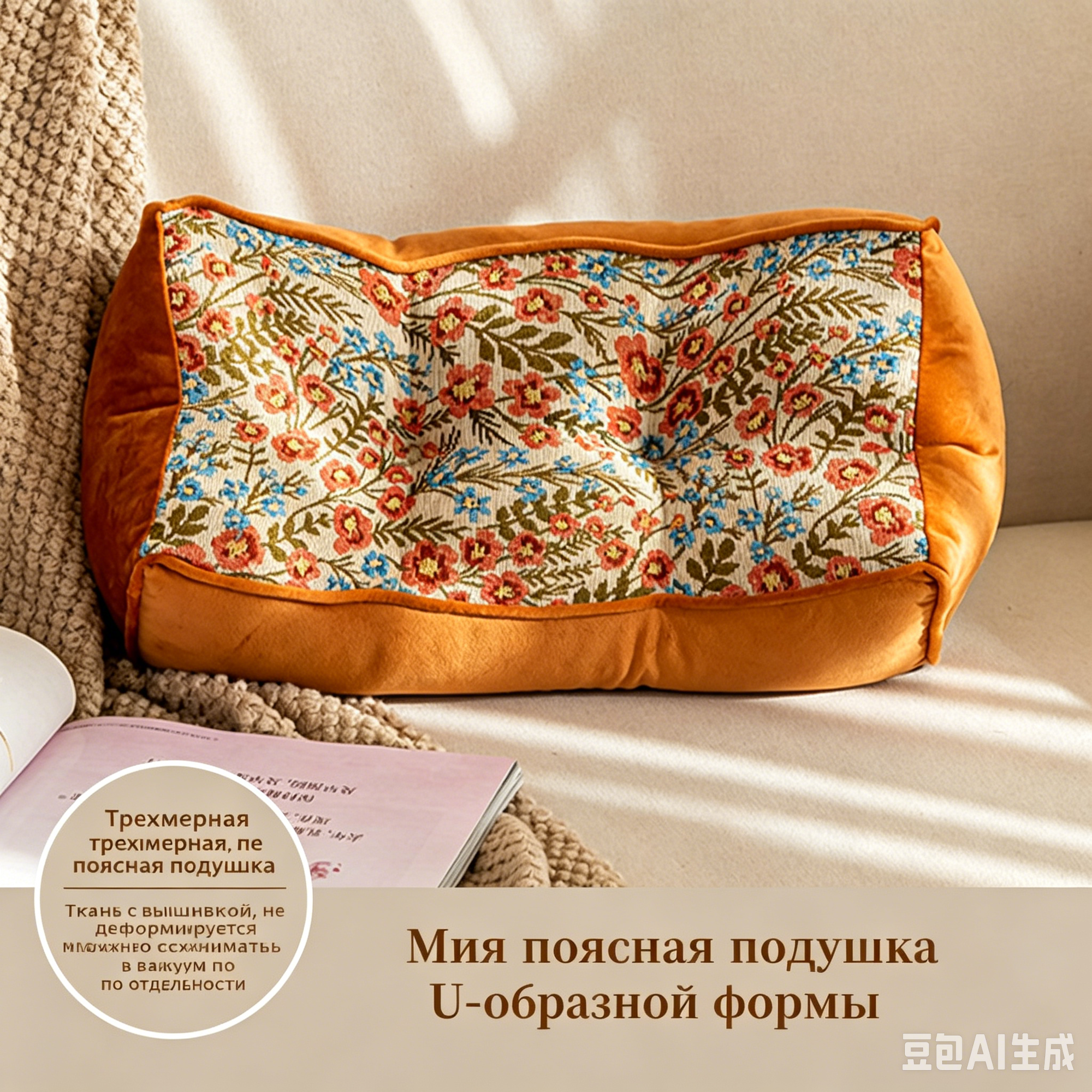 Легкая роскошная диванная подушка высокого класса, жаккардовая прямоугольная поясная подушка, подушка для спальни в гостиной