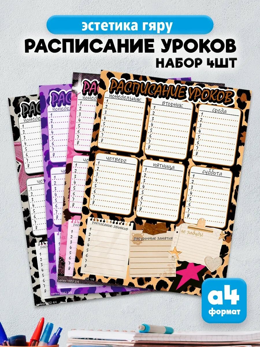 Расписание уроков Гяру Gyaru Япония эстетика