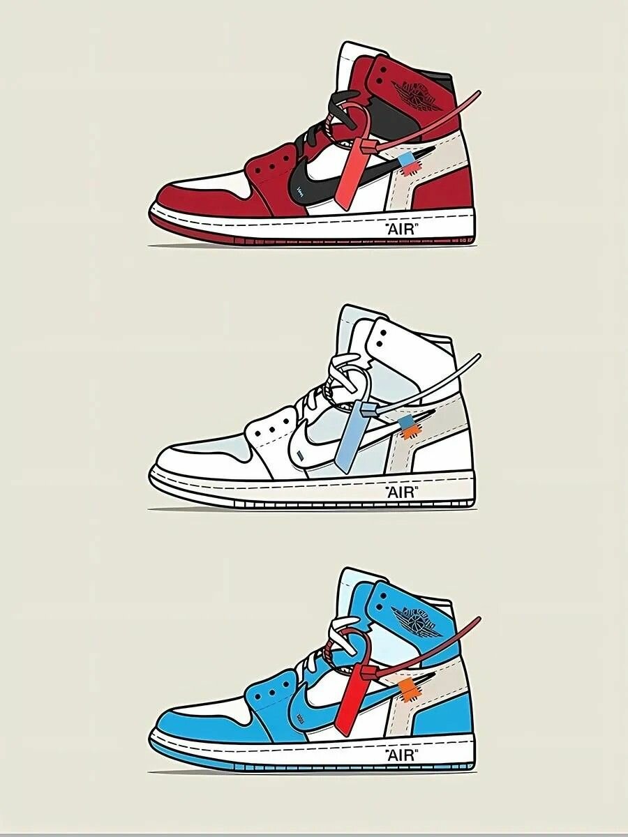 Постер для интерьера на стену (40х50 см). Кроссовки Air Jordan
