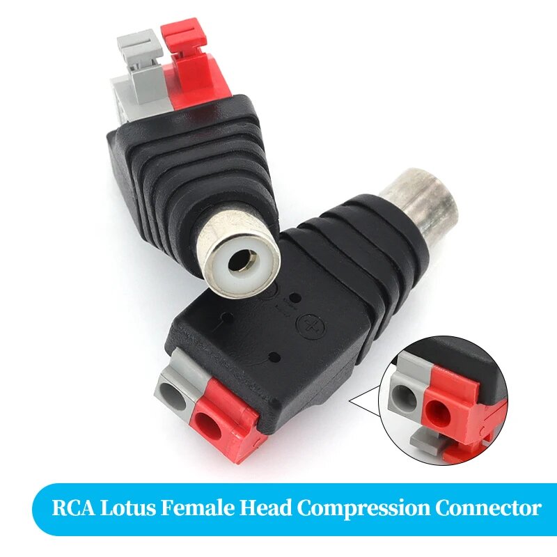 RCA Lotus Female Head Compression Connector, 2шт