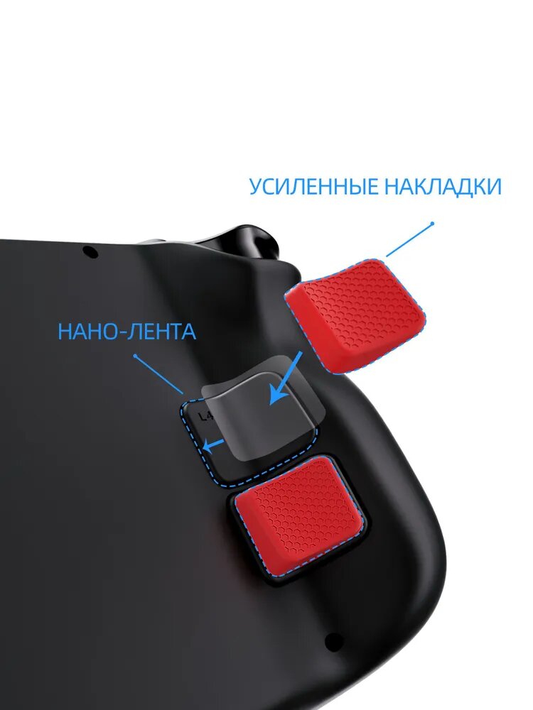Накладки на задние кнопки для Steam Deck LCD/OLED, набор PlayVital для улучшения хвата, Красный