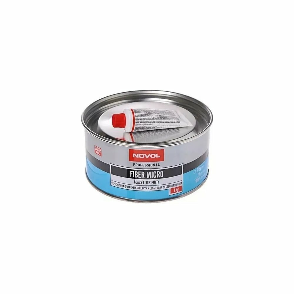 Шпатлевка Novol FIBER MICRO с коротким стекловолокном 1 кг X6126448