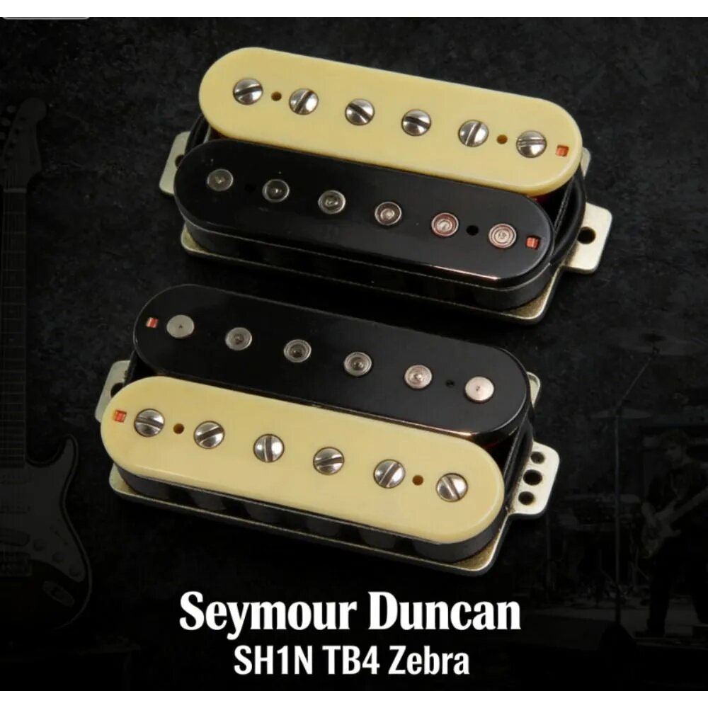 Высококачественные гитарные звукосниматели Seymour Duncan Alnico5 Humbucking для электрогитары, цвет черный/зебра.