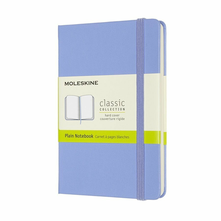 Записная книжка Moleskine Classic (нелинованная), Pocket (9x14см), Голубая (гортензия)
