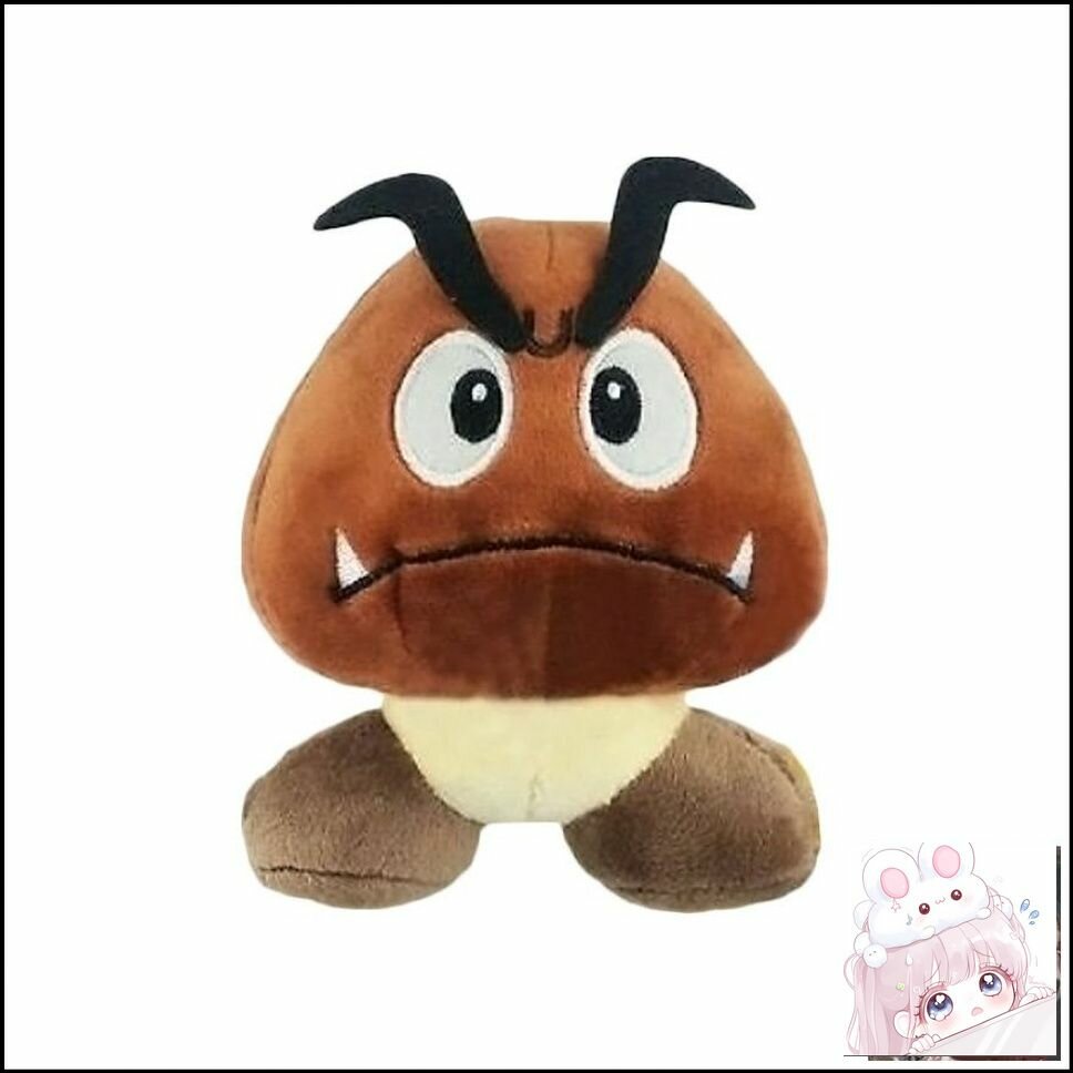 Мягкая плюшевая игрушка Super Mario Bros Sad Goomba 15 см, фигурка персонажа для коллекции и подарка детям