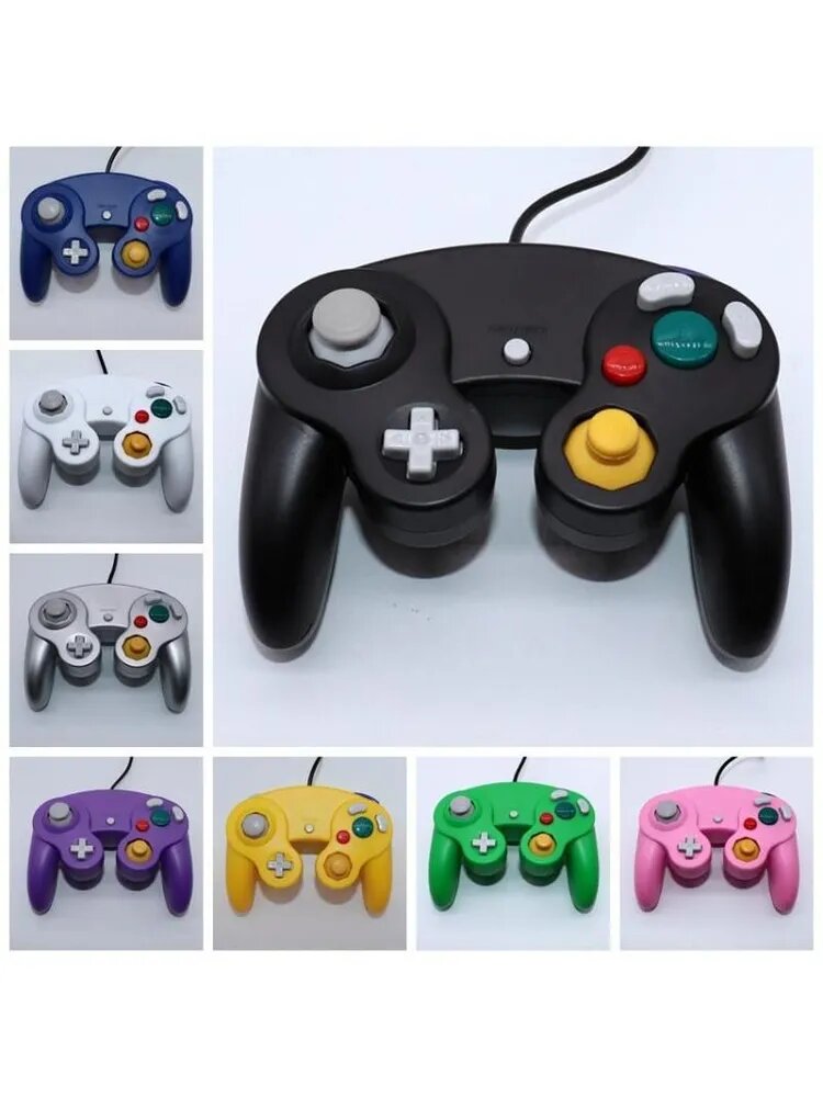 Игровой контроллер проводной для GameCube NGC однокнопочный проводной джойстик для игровой консоли NGC White — фото 1