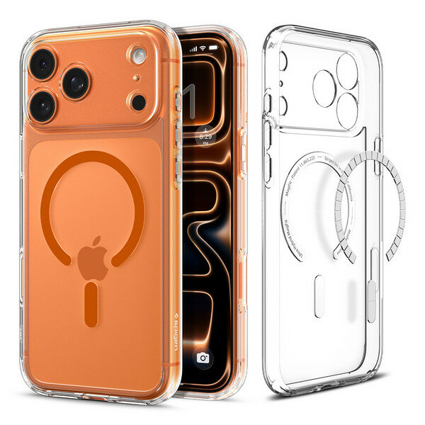 Чехол Spigen Ultra Hybrid MagFit для iPhone 17 Pro (ACS11112) Clear Orange