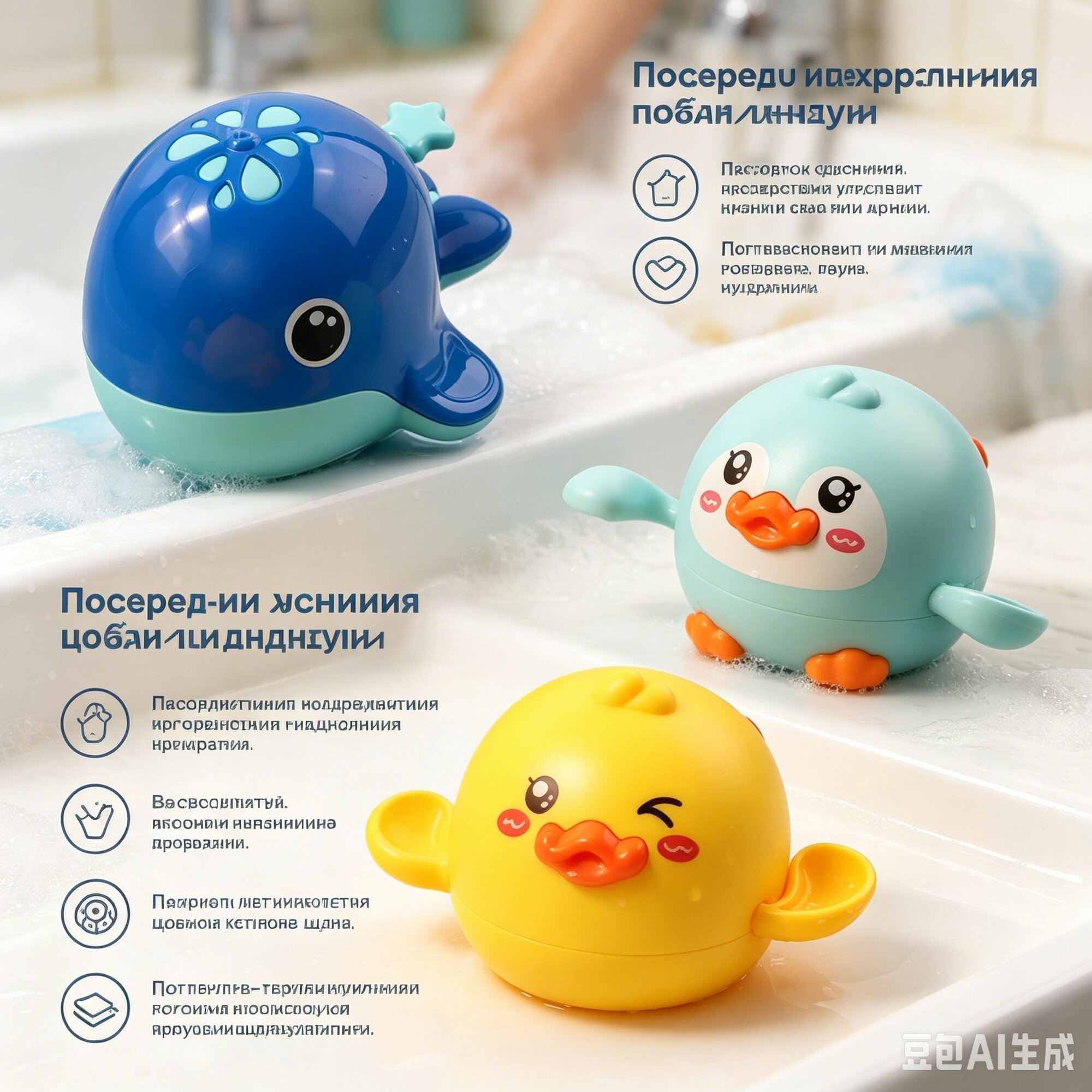 ROXY-KIDS Детский разбрызгиватель-насадка на садовый шланг, синий кит