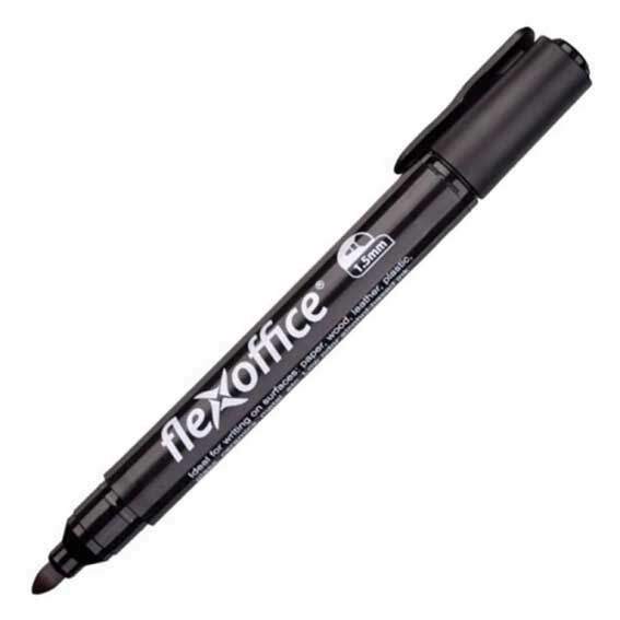 Маркер перманентный Flexoffice FO-PM03 BLACK чёрный, 1,5мм