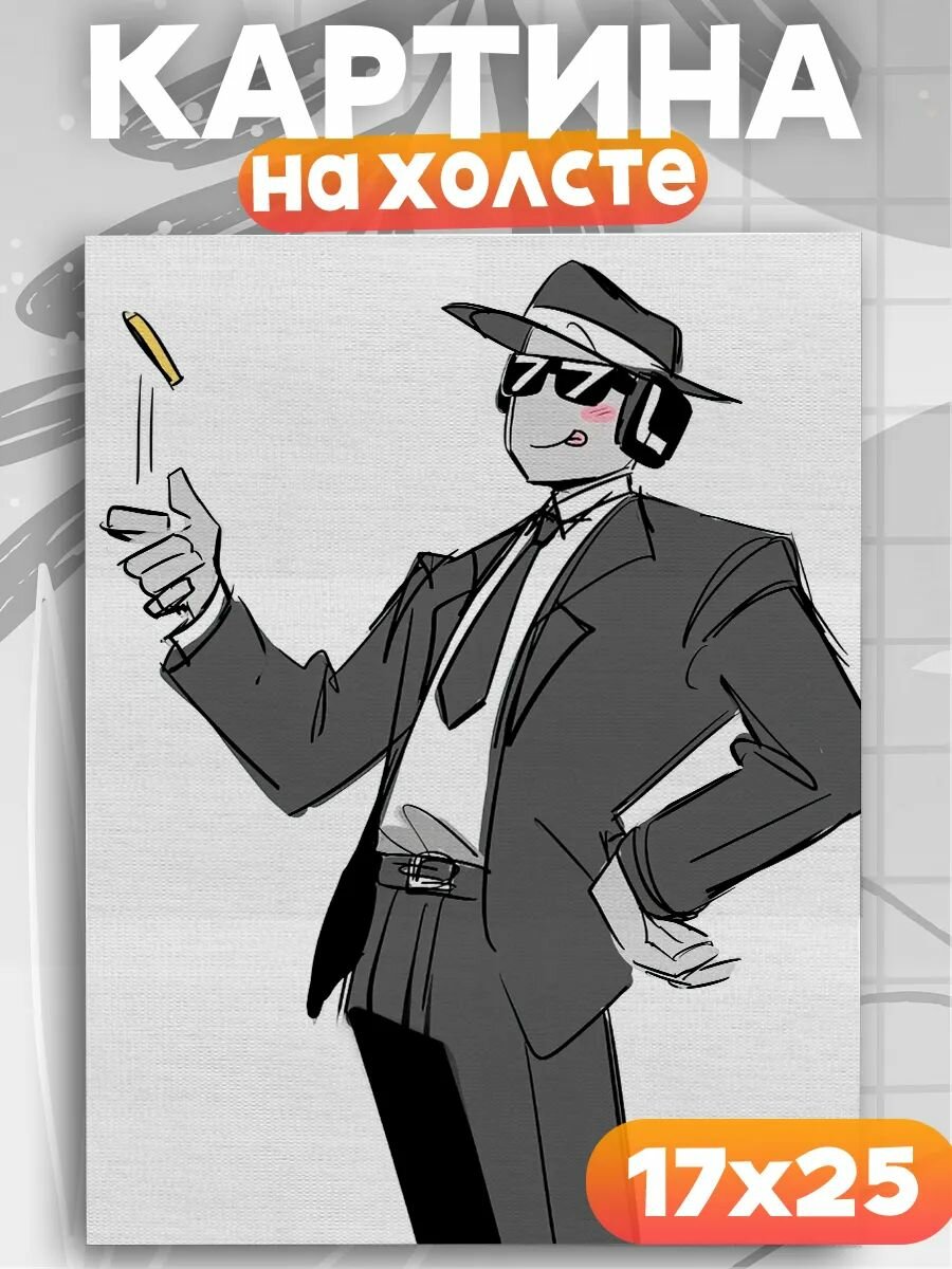 Картина на стену forsaken roblox роблокс шанс форсакен, на подрамнике, 1шт, 25х17 размер.