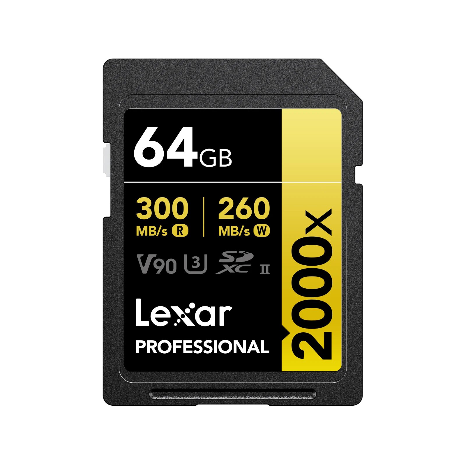 Карта памяти Lexar Professional 8K SDXC UHS-II U3 V90 2000x 64Gb (300MB/s-чтение/260MB/s-запись)