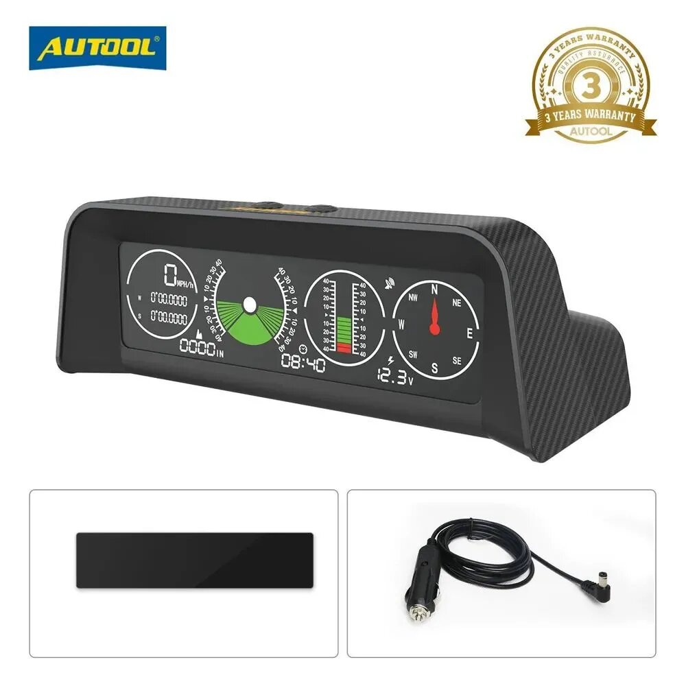 Бортовой компьютер AUTOOL X90 GPS с GPS-навигацией, отображением скорости и угла наклона