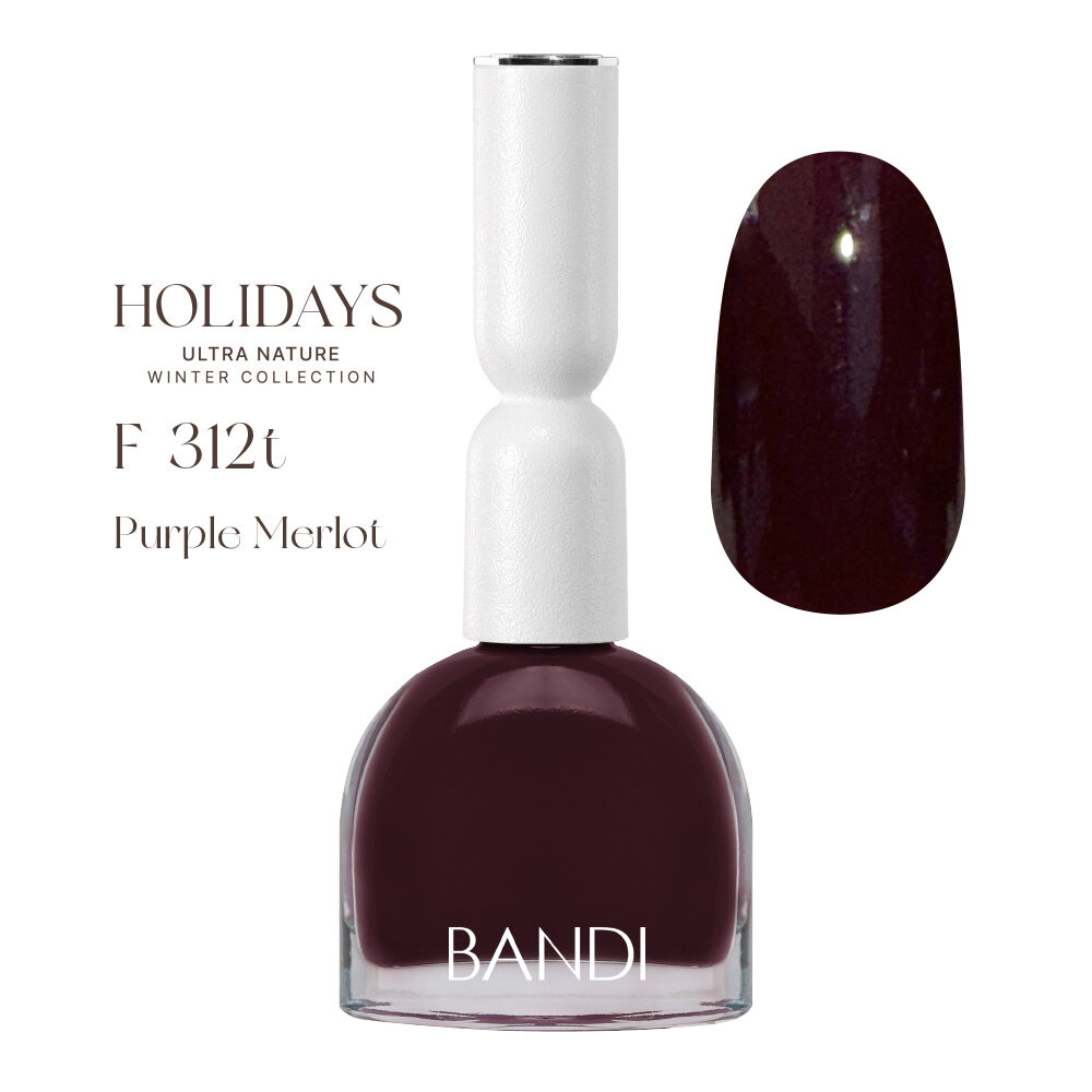 Лак для ногтей BANDI Ultra Nature, Purple merlot, F312t, 10 мл