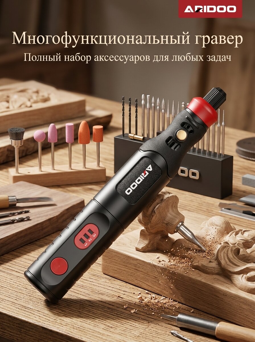 5000-19500r 4,2 В Беспроводная электрическая дрель Гравировальный станок Перезаряжаемый инструмент Микро-роторный гравер (Ширина: 25 мм; Высота: 157 мм; Комплектация: Аксессуары на картинке P935 G693)