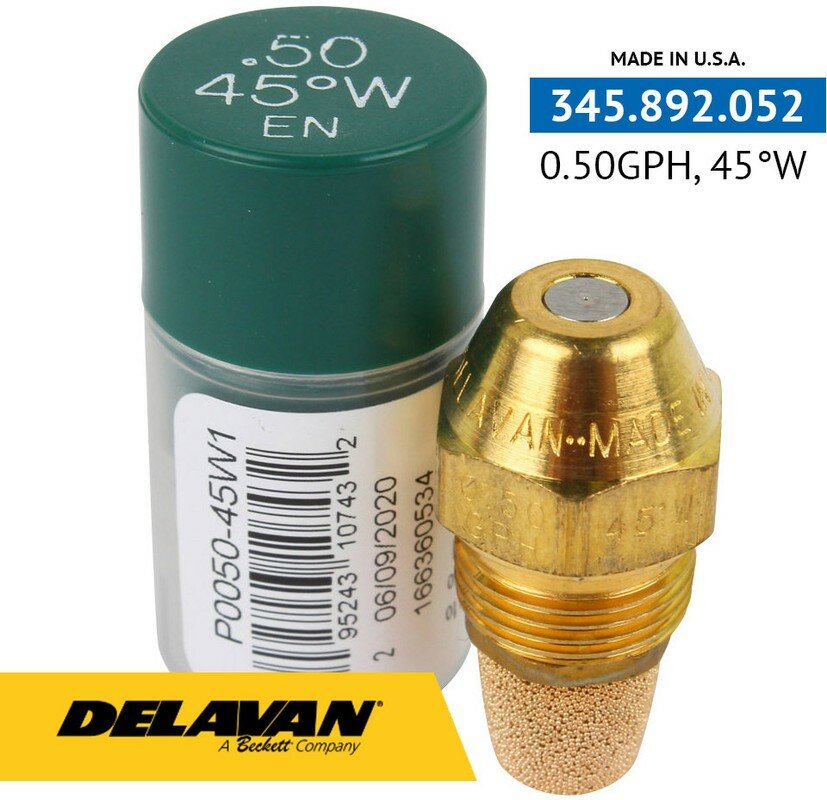 Топливная форсунка Delavan 0.50GPH, 45W (1) P0050-45W1