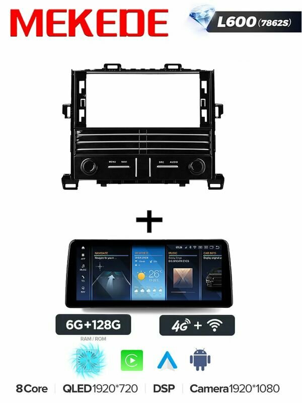 Магнитола Mekede L600 6/128 Gb для Toyota Alphard 2 H20 2008-2014 (A)