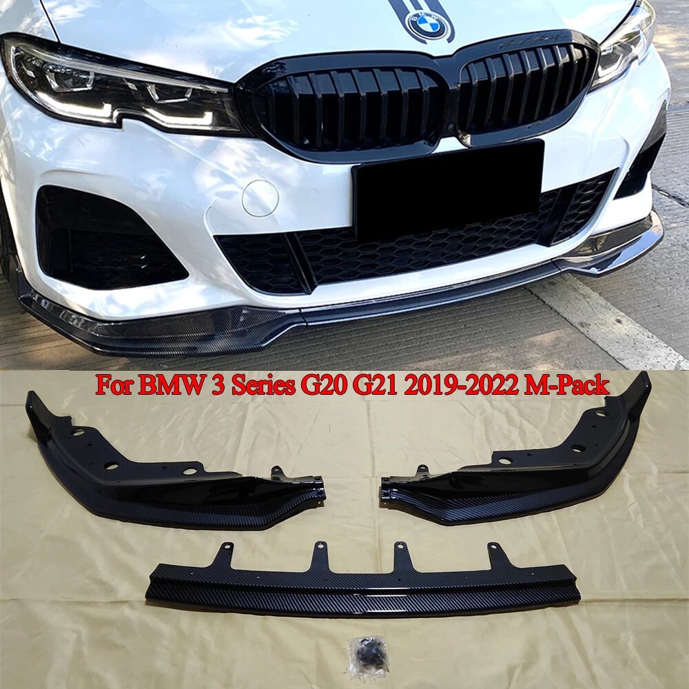Для BMW 3 серии G20 G21 M-Sport 2019-2024 Автомобильный передний бампер, 2019-2022Carbon Look