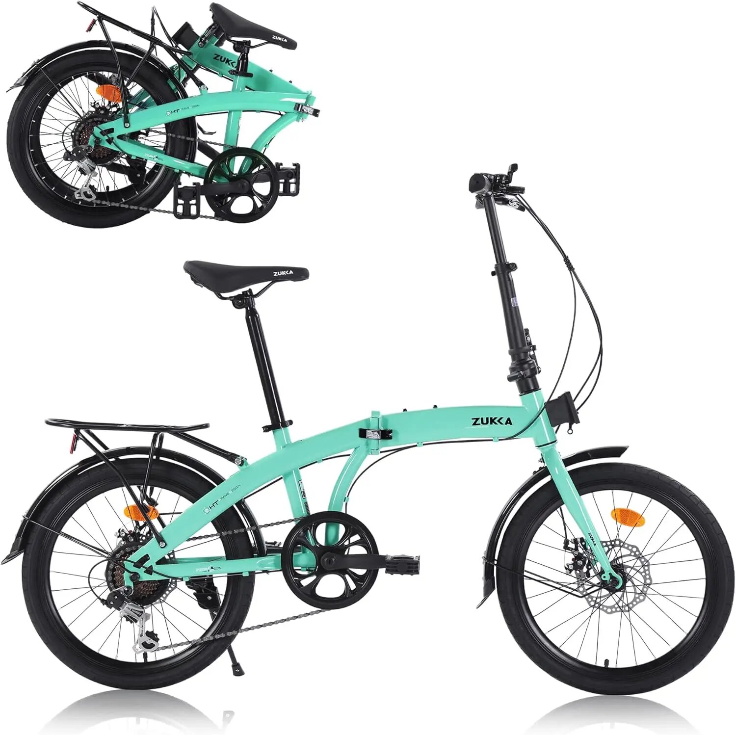 Folding Bike ZUKKA: 20-дюймовый складной городской велосипед с 7-скоростной передачей/стальной рамой/несколькими цветами