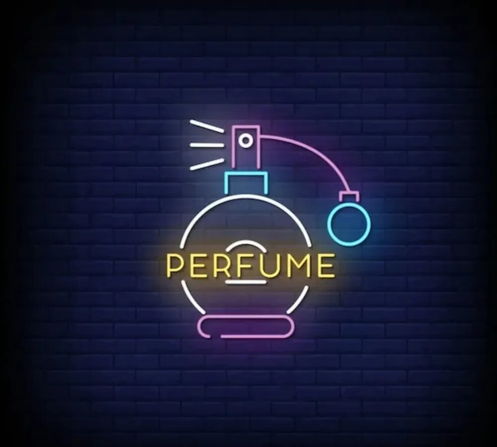 Неоновая светодиодная вывеска на стену "PERFUME", многоцветная, 300 мм