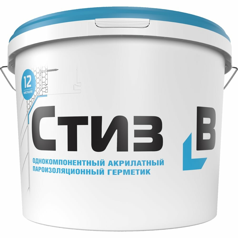 Акриловый пароизоляционный герметик для монтажа окон стиз В ведро 7 кг RM000003637