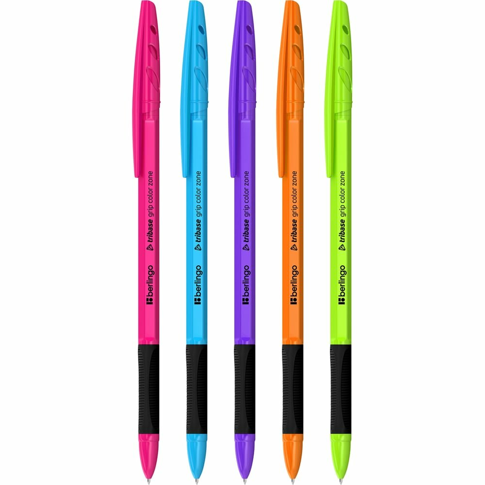 Ручка шариковая Berlingo Tribase grip color zone синяя, 0,7мм, грип, CBp70967 CBp_70967
