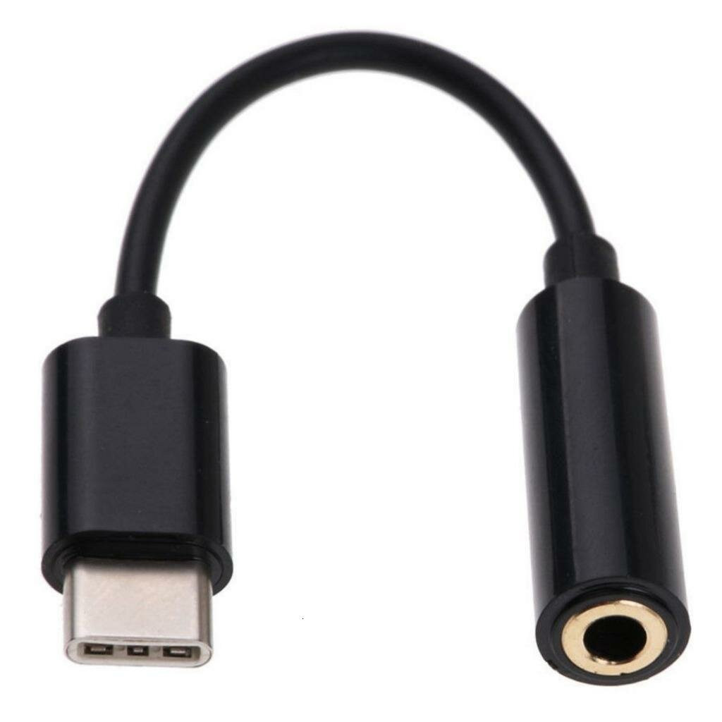 Адаптер USB-C на 3.5 мм, 7 см, чёрный