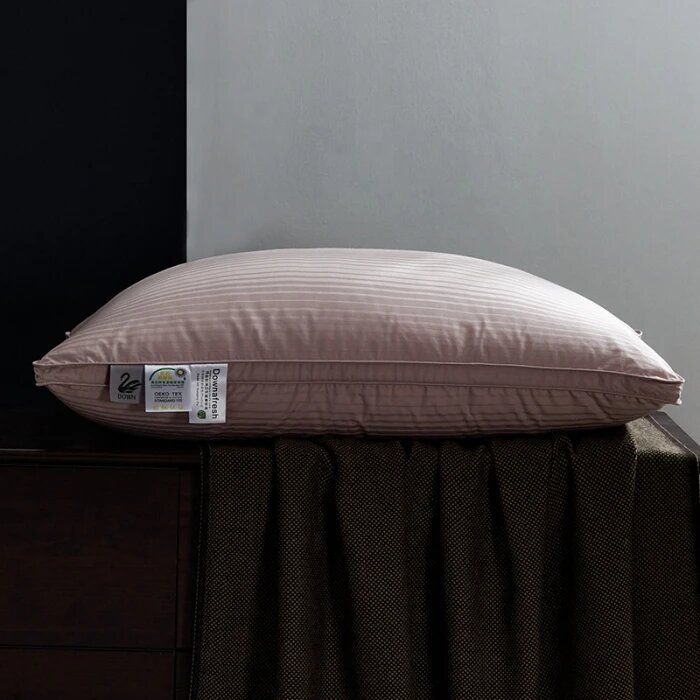 Подушка из гусиного пуха Premium 50/50 100% хлопок 48X74cmHeight20-23cm, Розовый, Pink