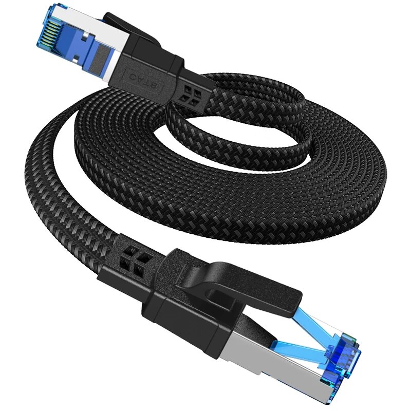 Cat8 Ethernet кабель 8m черный
