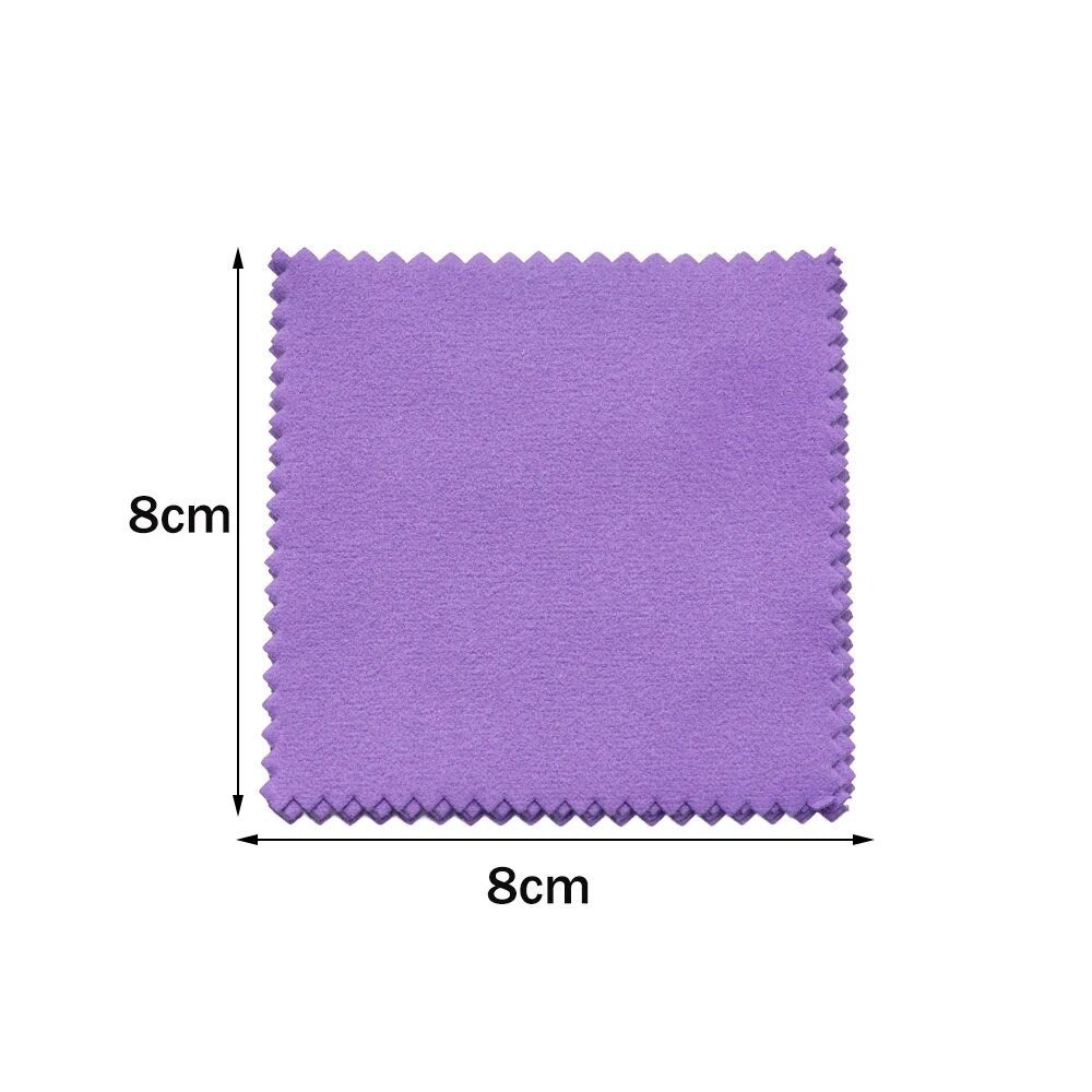 Салфетки для полировки ювелирных изделий 50 шт. Фиолетовый, Dark Purple 8x8cm