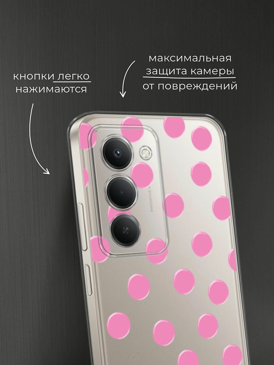 Силиконовый чехол на Xiaomi Redmi 15 / Сяоми Редми 15 с принтом Фон в горошек — фото 1