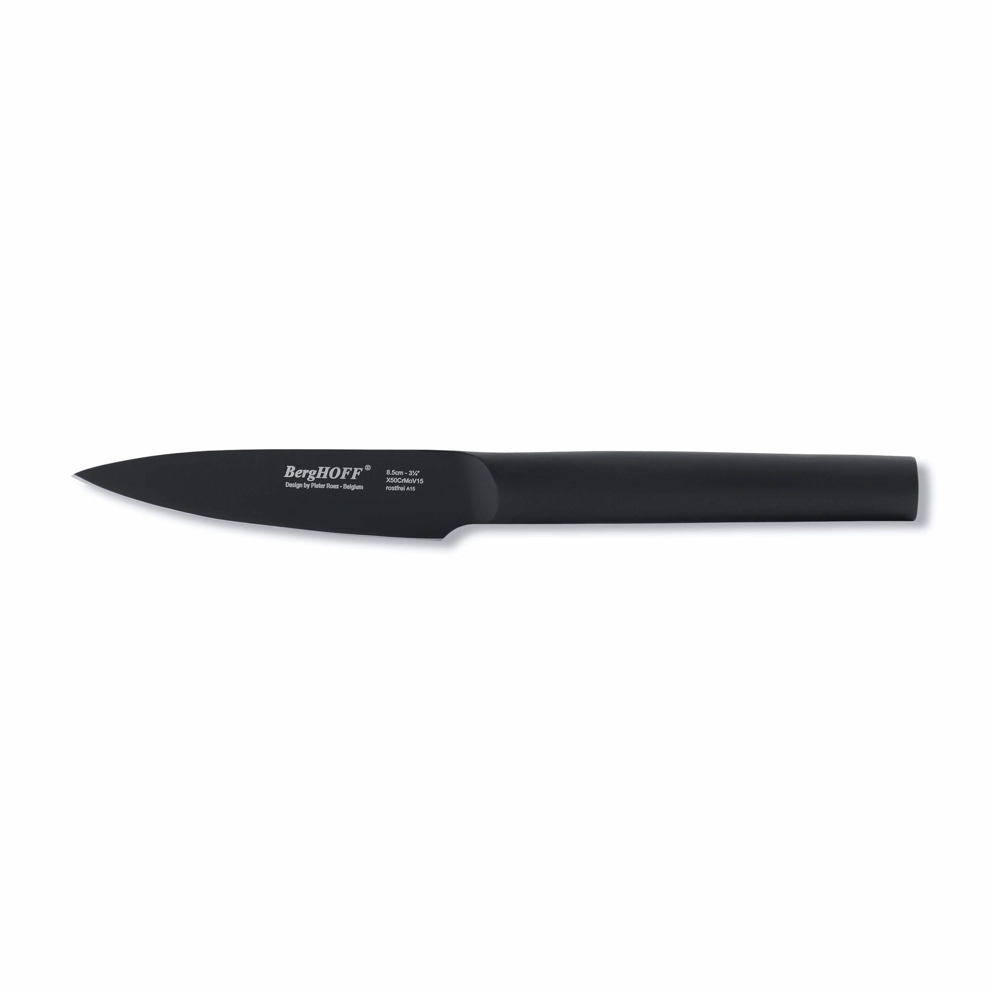 Нож кухонный для чистки и нарезки овощей, BergHOFF Ron, длина лезвия 8,5 см, черный, с титановым покрытием