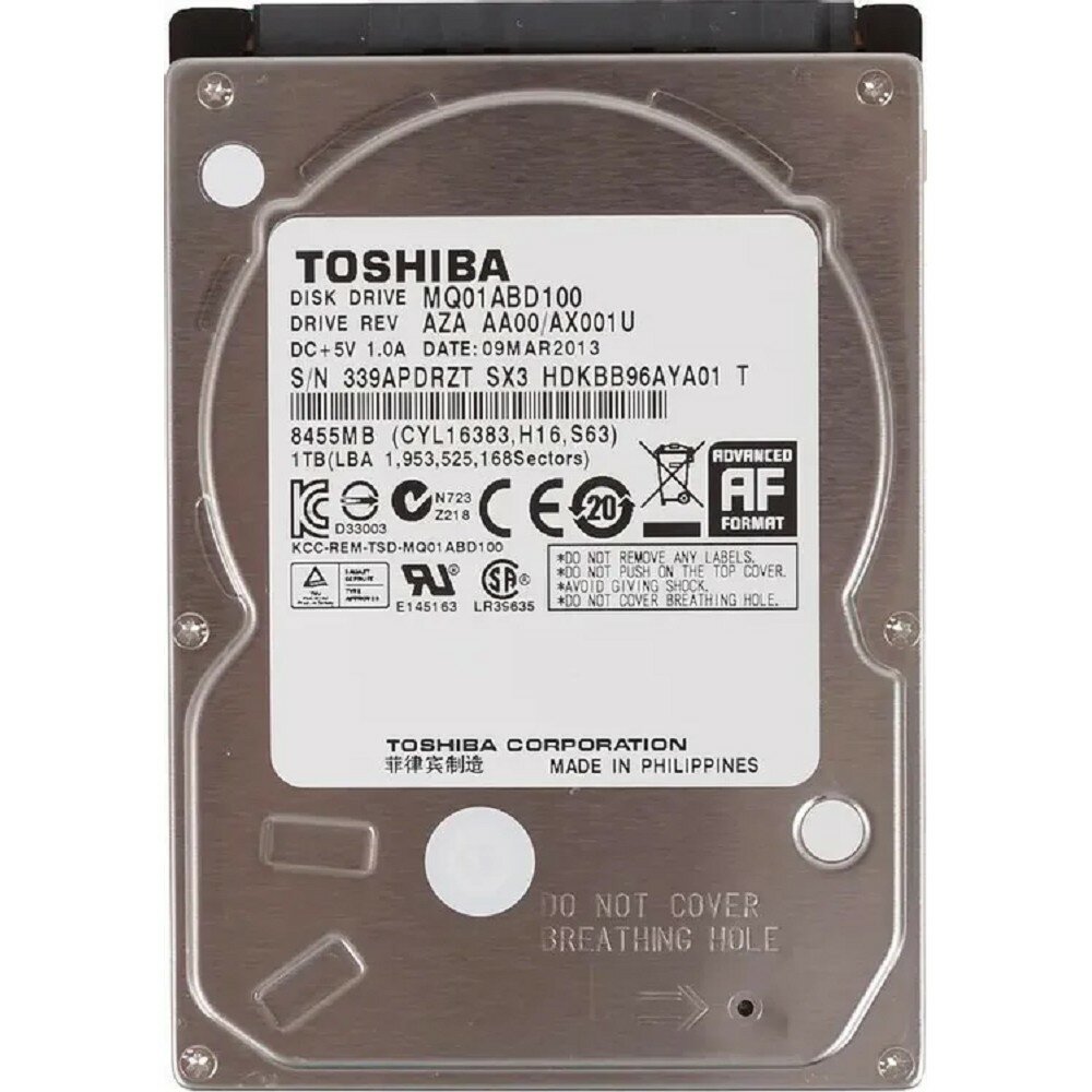 Toshiba Жесткий диск 1TB MQ01ABD100