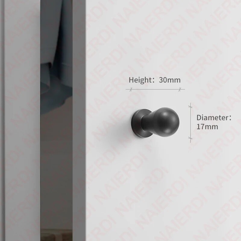 Ручки для шкафов NAIERDI Handle-2023 черного цвета