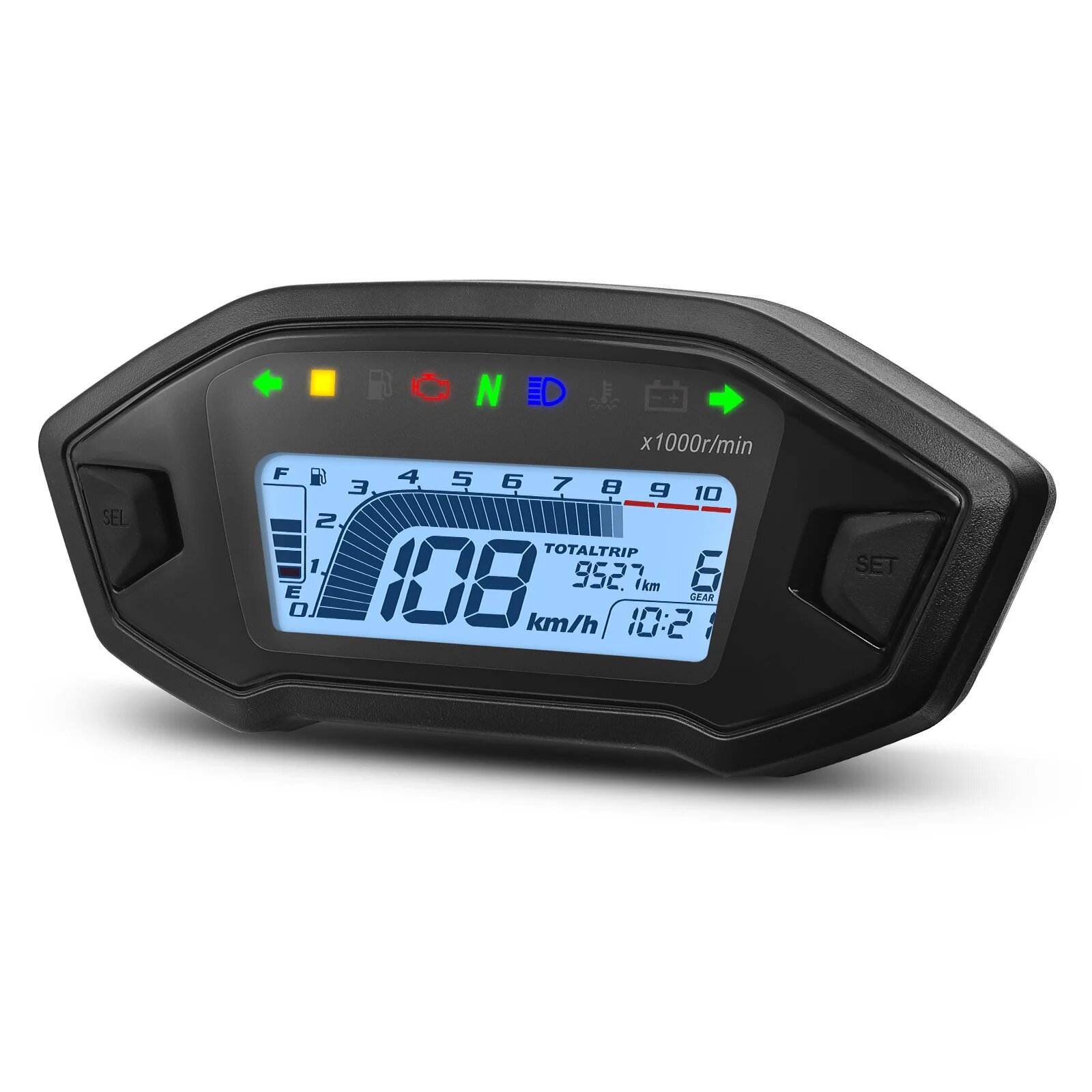 Цифровой спидометр мотоцикла, тахометр, Only gauge
