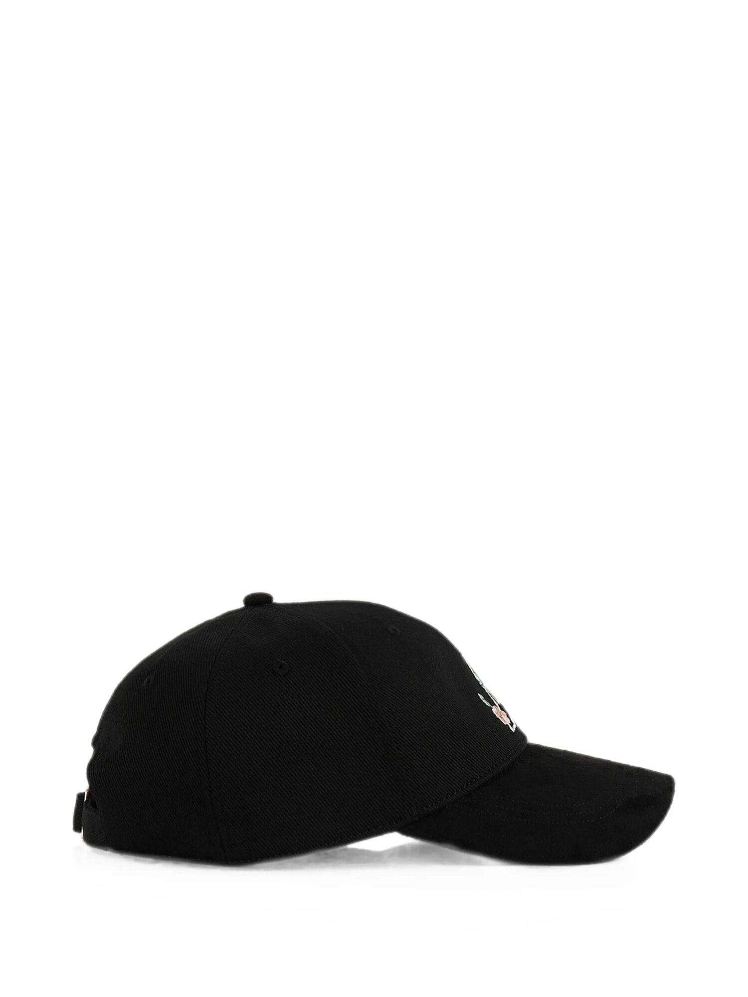 Шапка MANIERE DE VOIR Floral-Eiffel suede-contrast cap - black для девочек, размер OneSize, black/black — фото 1
