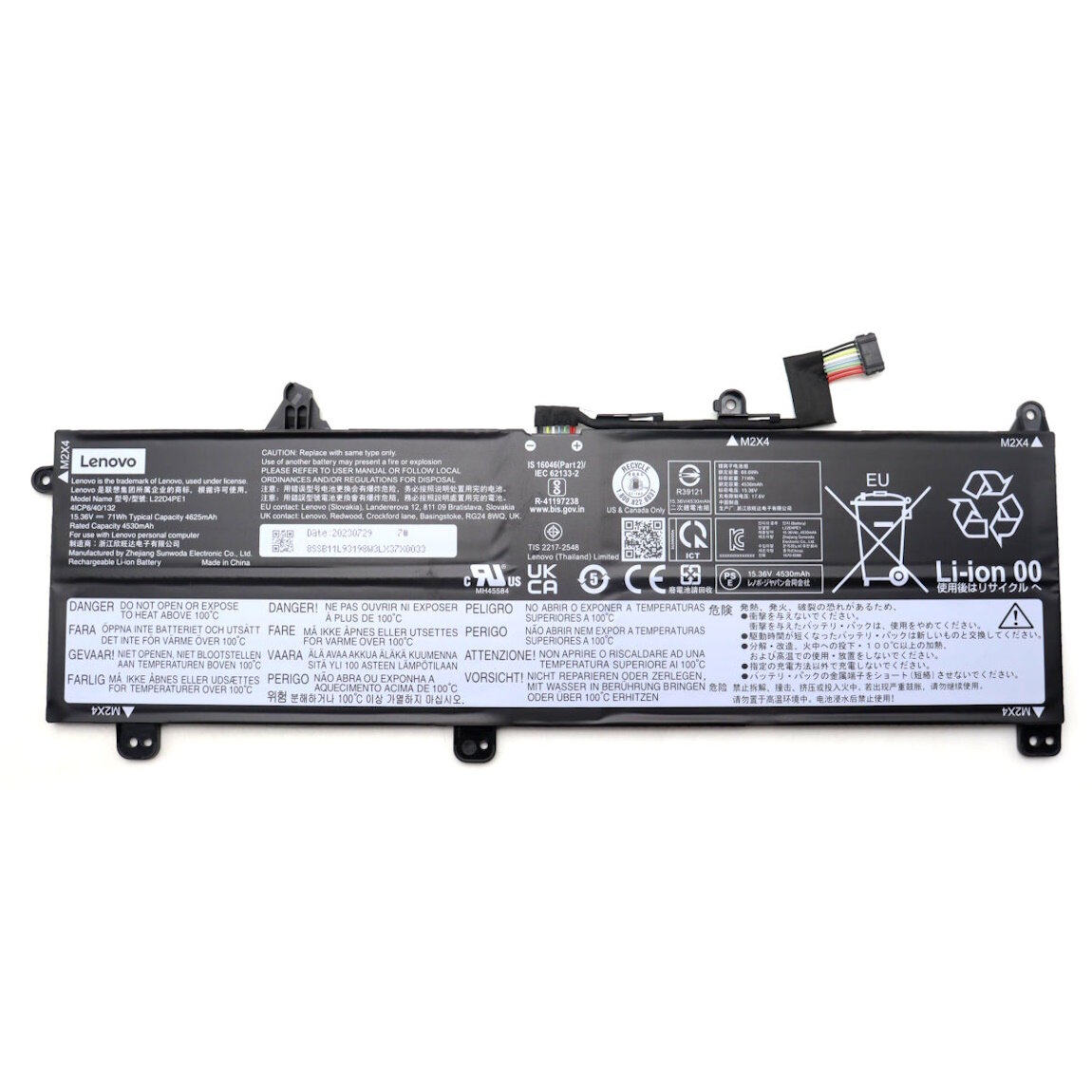 Аккумулятор для Lenovo (L22D4PE1) ThinkBook 16 G6 IRL, ABP, 71Wh, 4625mAh, 15.36V