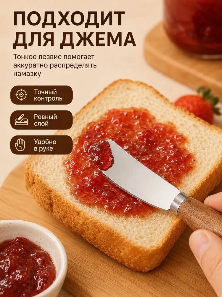 Нож для масла 1 предм. коричневый