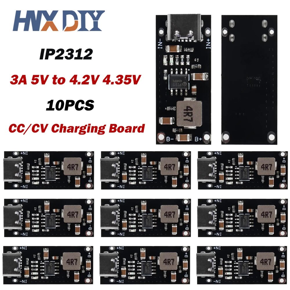 Плата зарядки IP2312 3A 5V-4.35V, 10шт